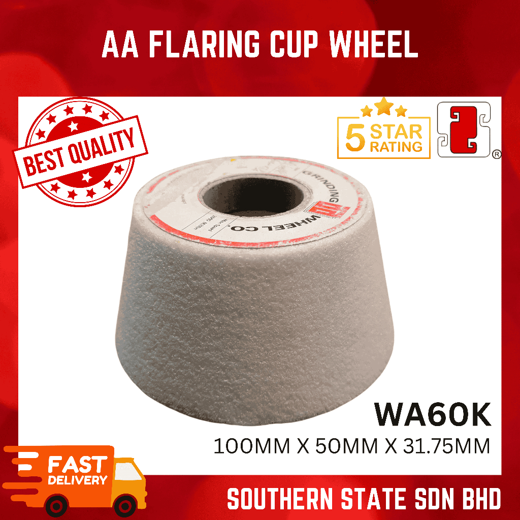 AA FLARING CUP WHEEL (WHITE) WA60K 100MM X 50MM X 31.75MM | Shopee Malaysia
