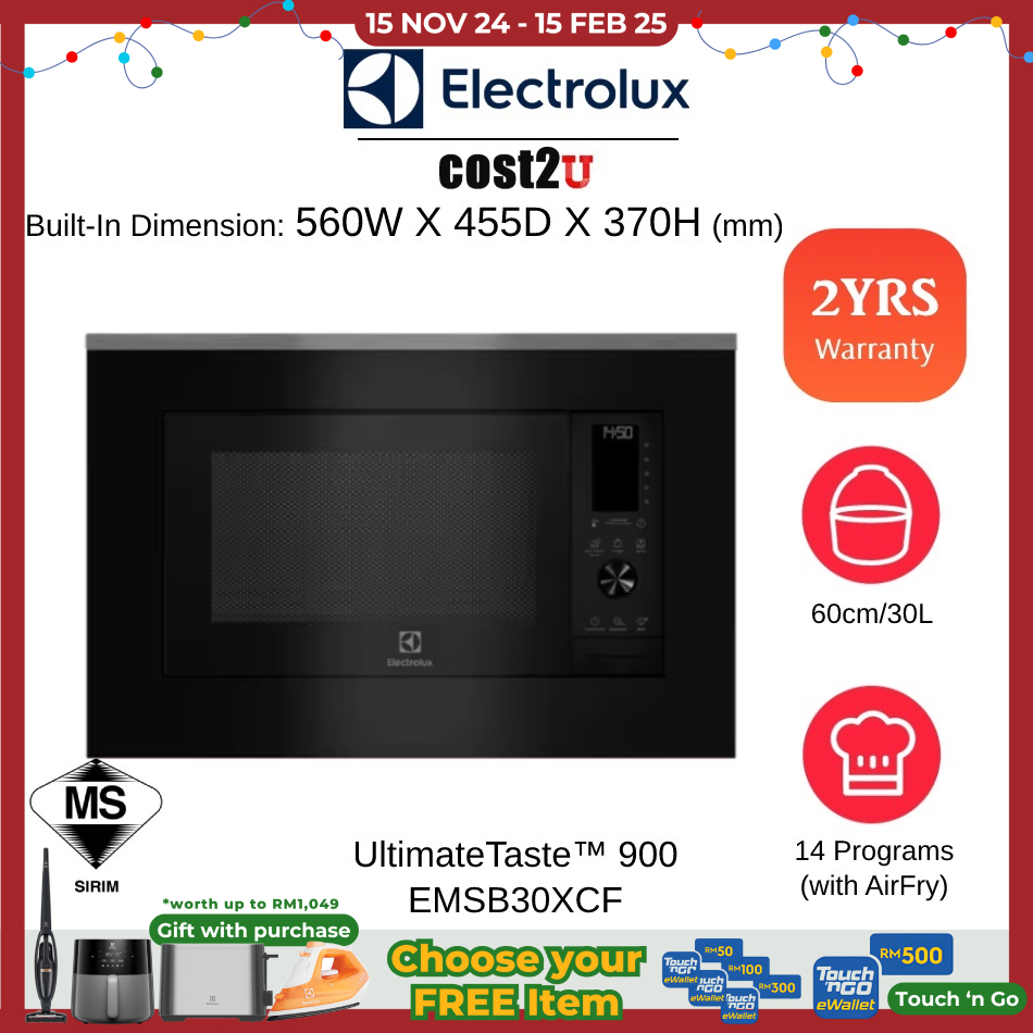 Electrolux 30L/60cm UltimateTaste™ 900 Built-In Convection Microwave ...