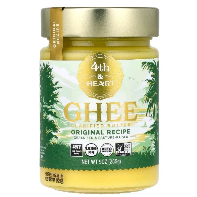 4th & Heart, Ghee Clarified Butter, Grass-Fed, Original Recipe, 9 oz ...