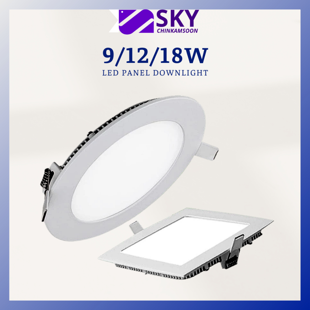 9W 4 INCH / 12W 6 INCH / 18W 8 INCH (ROUND/SQUARE) LED PANEL DOWNLIGHT ...