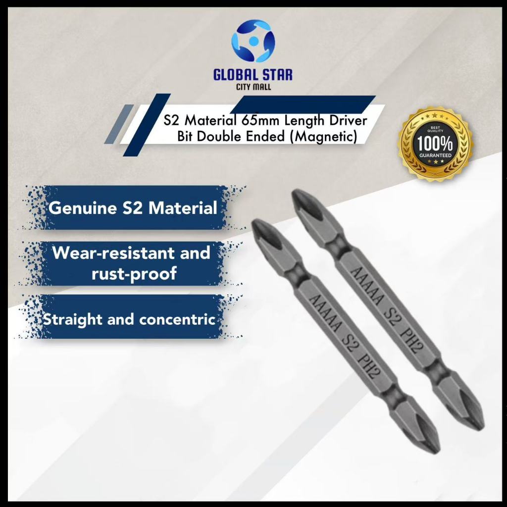 S2 Material 65mm Length Driver Bit Double Ended (Magnetic) | Shopee ...