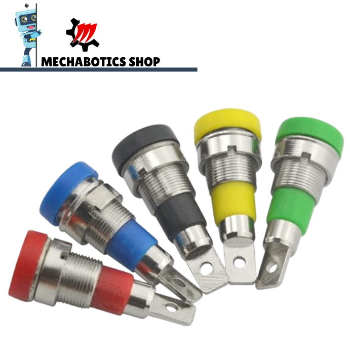 5PCS 2mm Mixed Color Banana Socket Jack for Panel Mounting Test Probes ...