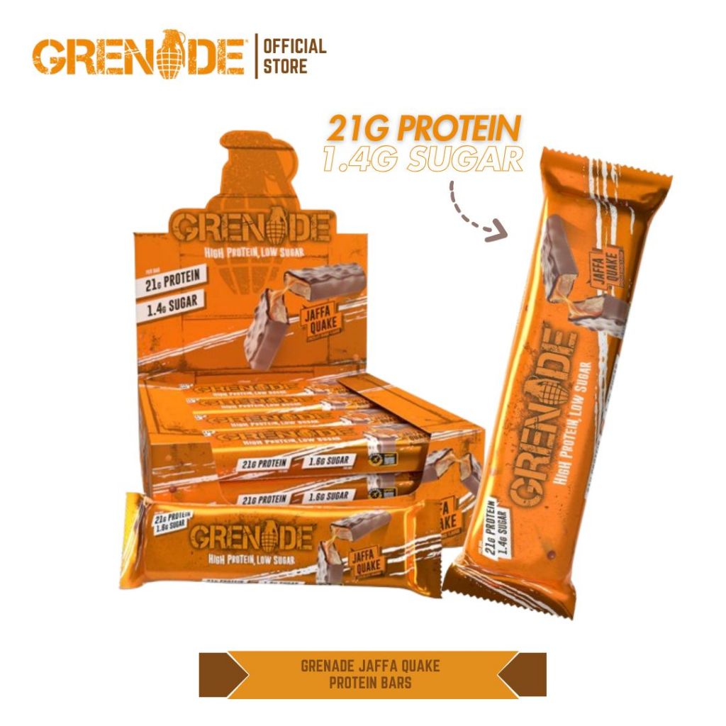 Jaffa Quake Chocolate Orange Grenade Protein Bar | Shopee Malaysia