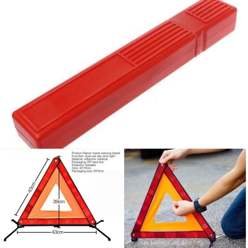 Ultra Flex Genuine Warning Safety Triangle Foldable E-MARK ...