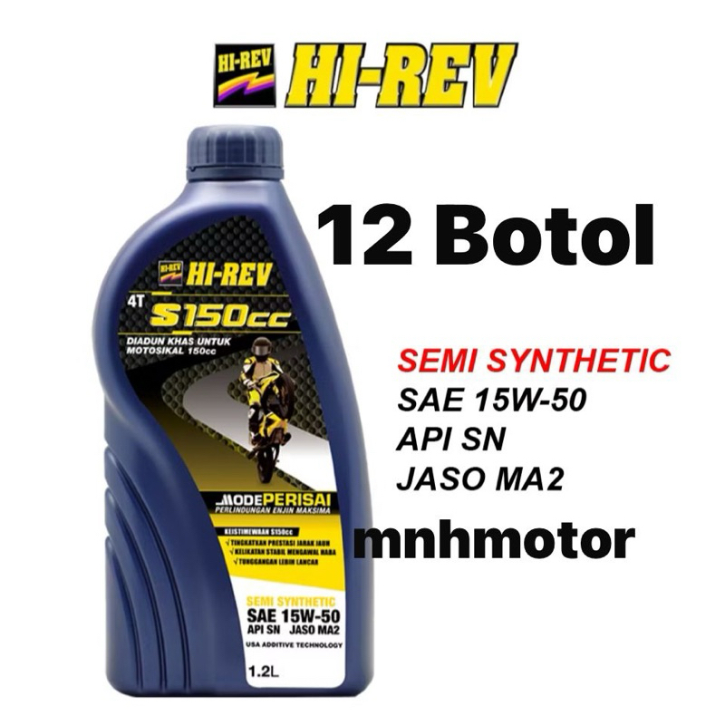 🔥 [ 1.2 Litre ] 100% Original 15W50 RS150 HIREV HI-REV 4T S150CC S150 ...