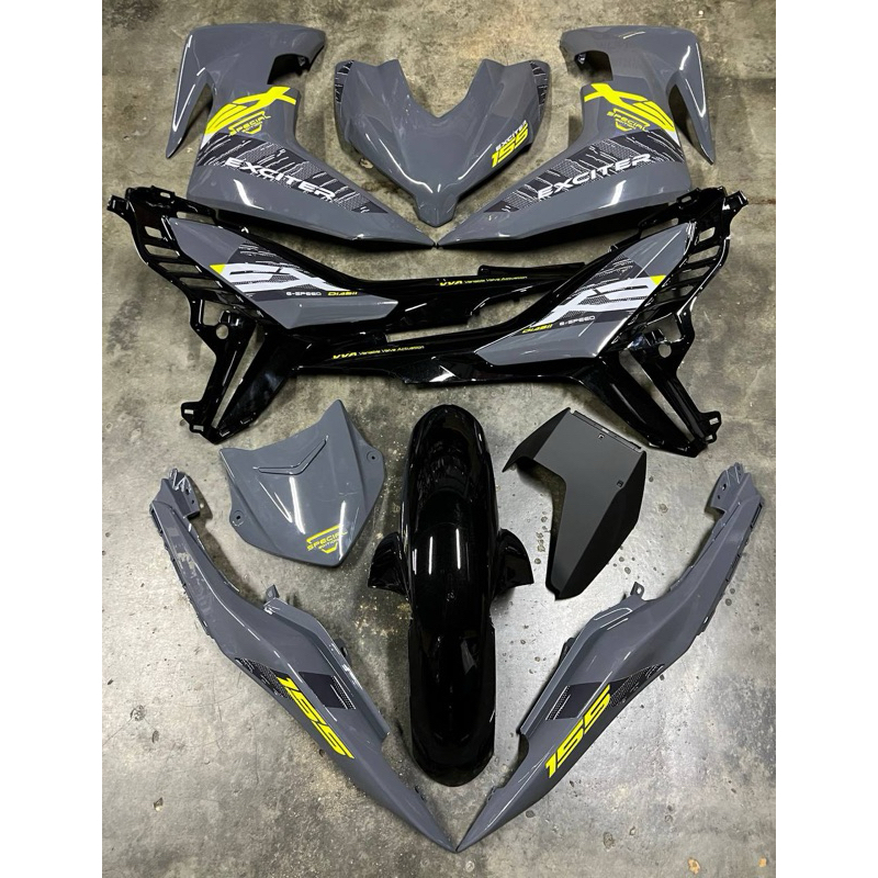 Cover Set Y16 V2 Abs Grey Black Exciter Special Edition | Shopee Malaysia