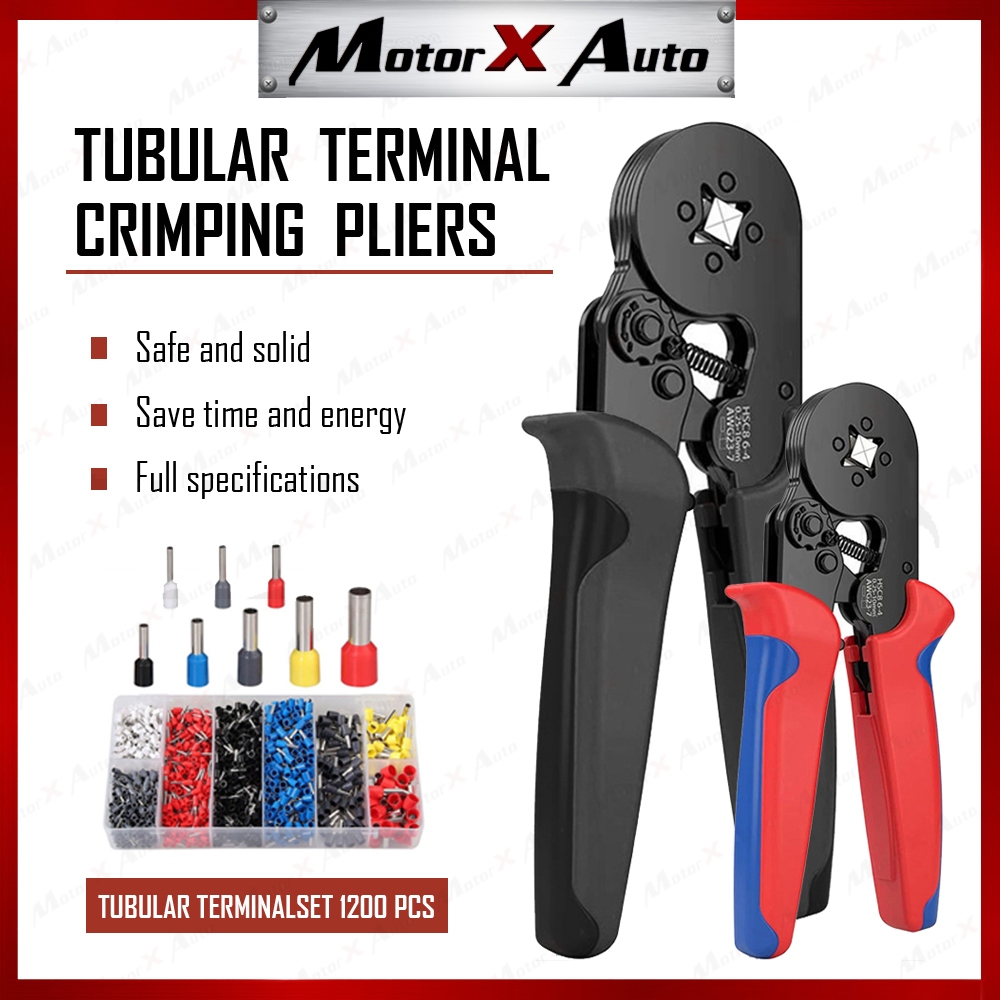 1200pcs Ferrule Crimper Plier Kit 0.25-6 Tubular Terminal Crimping Tool ...