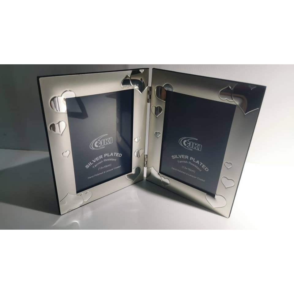 🔥 READY STOCK 🔥silver plated book photo frame love design | Shopee Malaysia