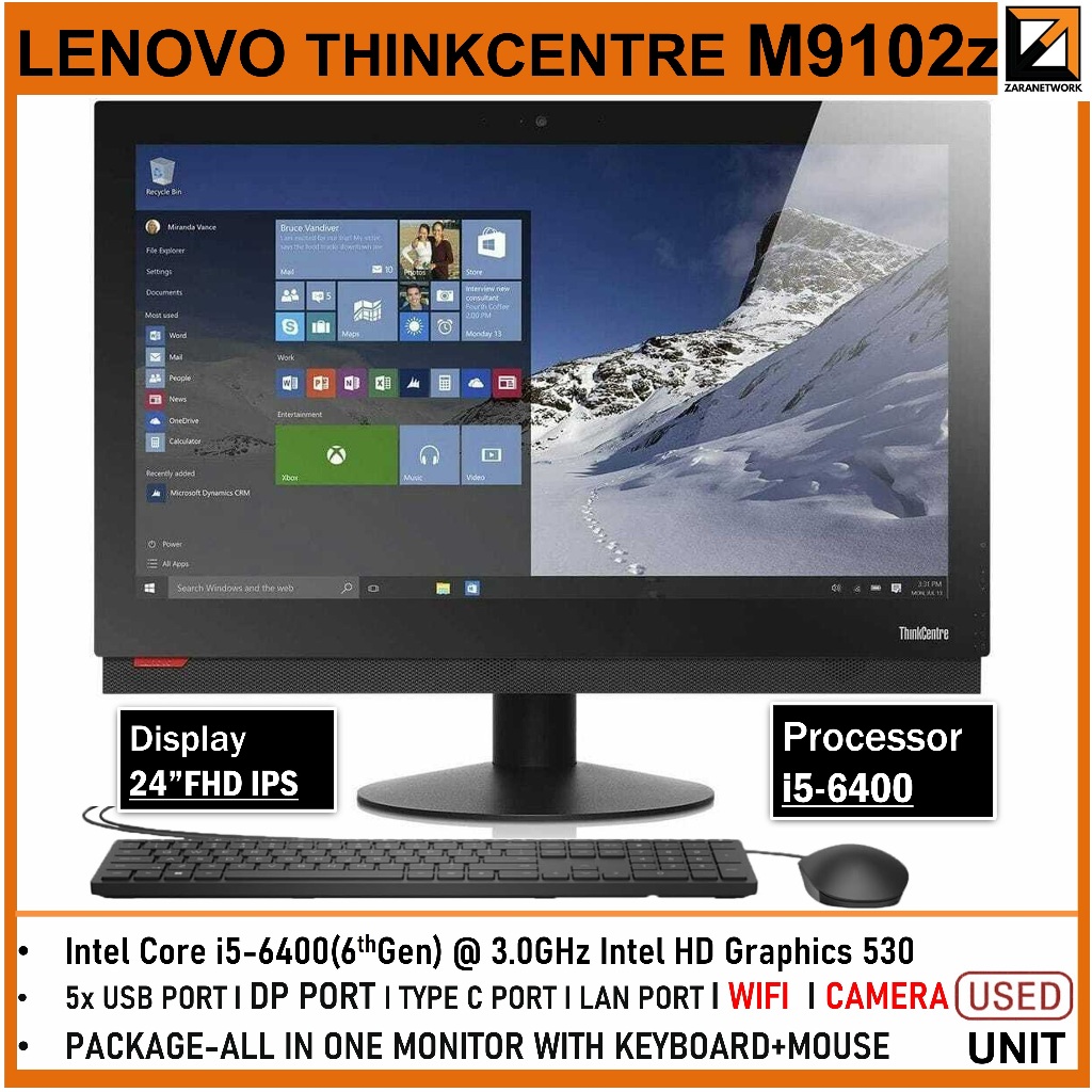 Lenovo ThinkCentre Tiny-in-One 23" M715q AIO GAMING AMD A10(1 YEAR ...