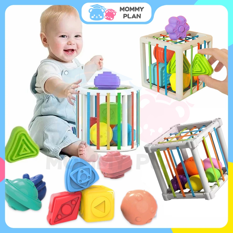 Baby Shape Blocks Sorting Toy Games Montessori Learning Educational ...