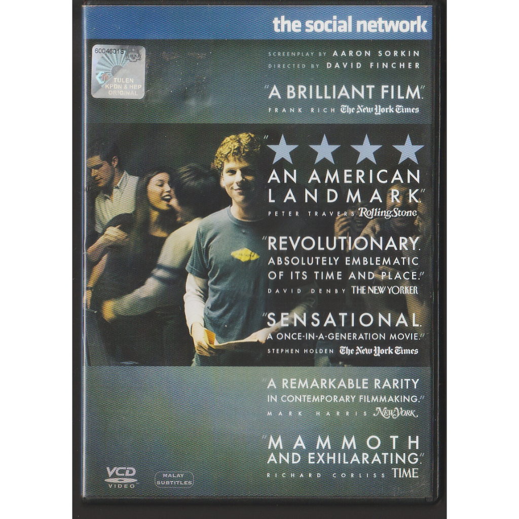 VCD THE SOCIAL NETWORK ( ORIGINAL VIDEO CD ) | Shopee Malaysia