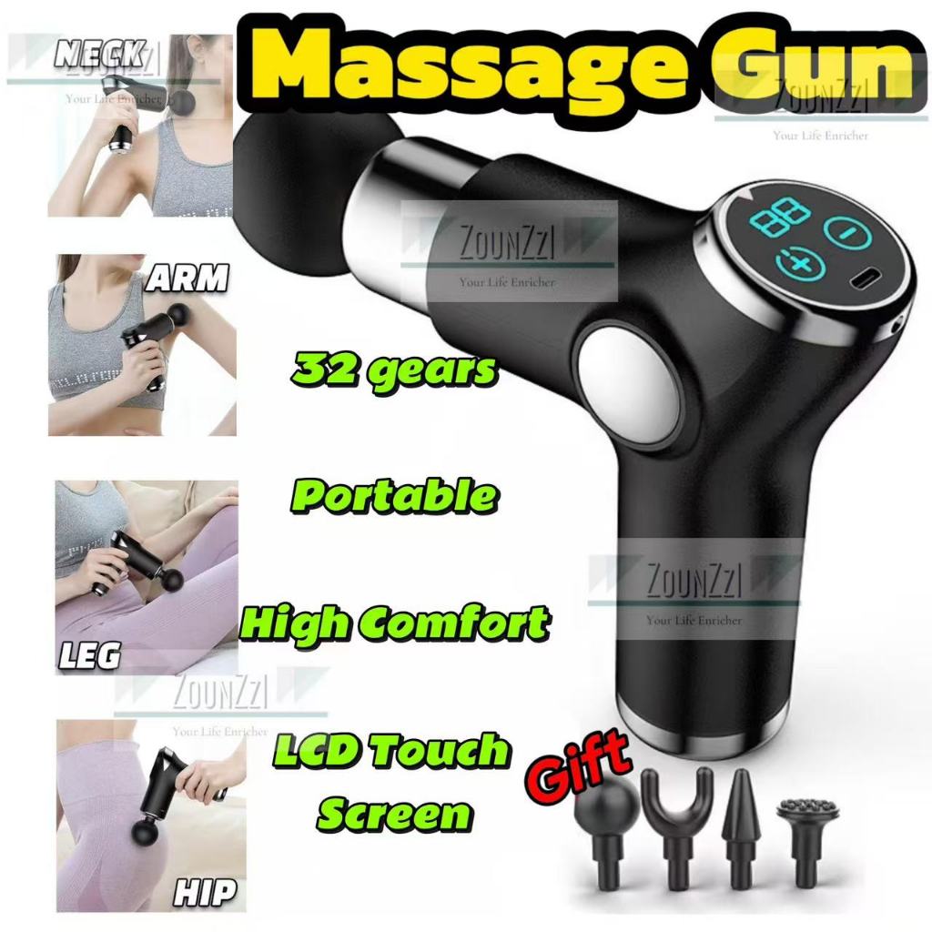 Portable 32 Gears Body Leg Back Massage Machine Fascial Gun Mini ...