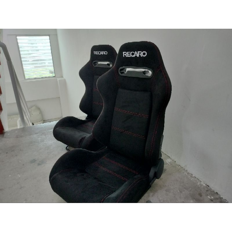RECARO SR3 FULL BLACK STICHING RED ALCANTARA THAI SEMI BUCKET SEAT ...