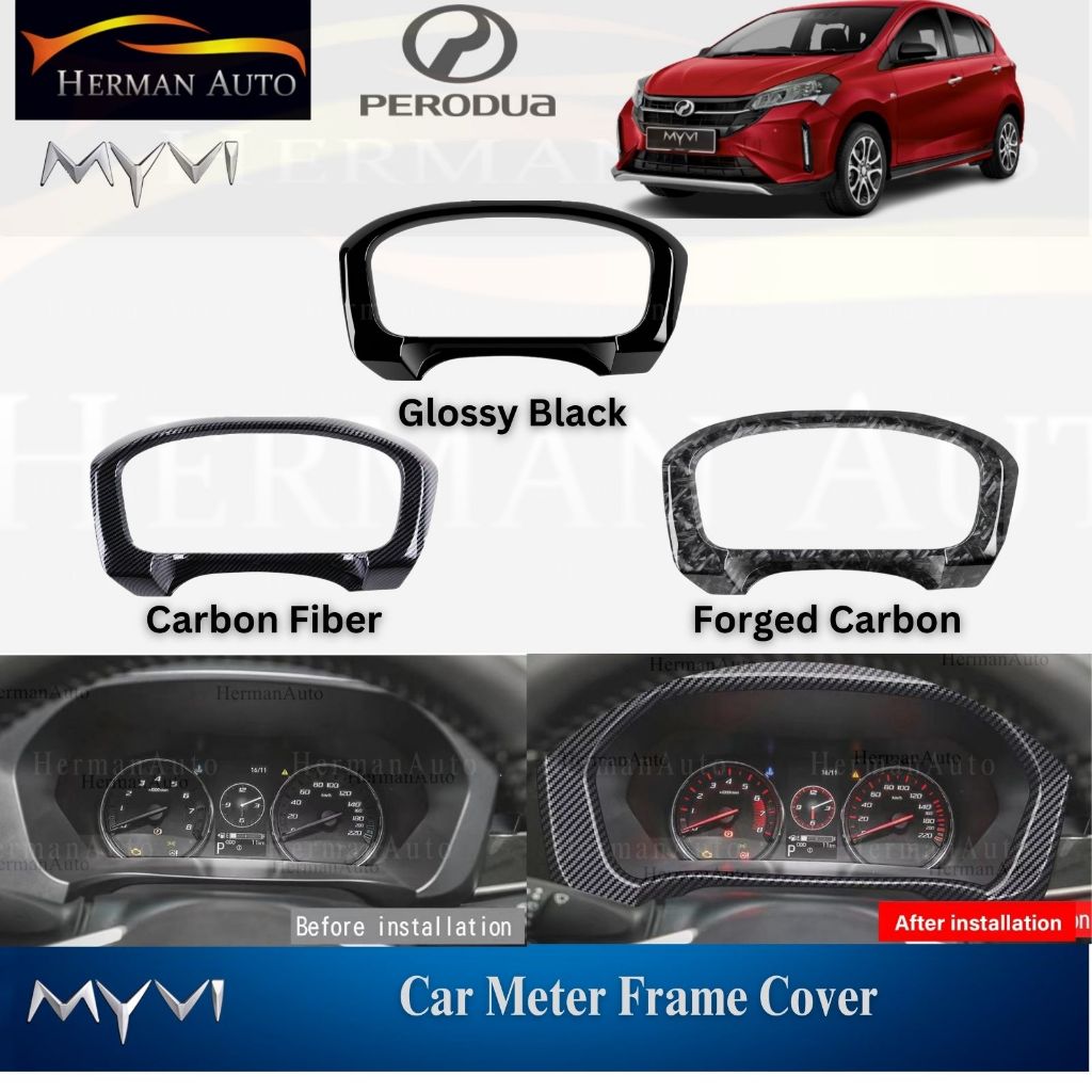 HermanAuto Perodua Myvi mg3 g3 2018-2023 Car Meter Frame Panel Cover ...
