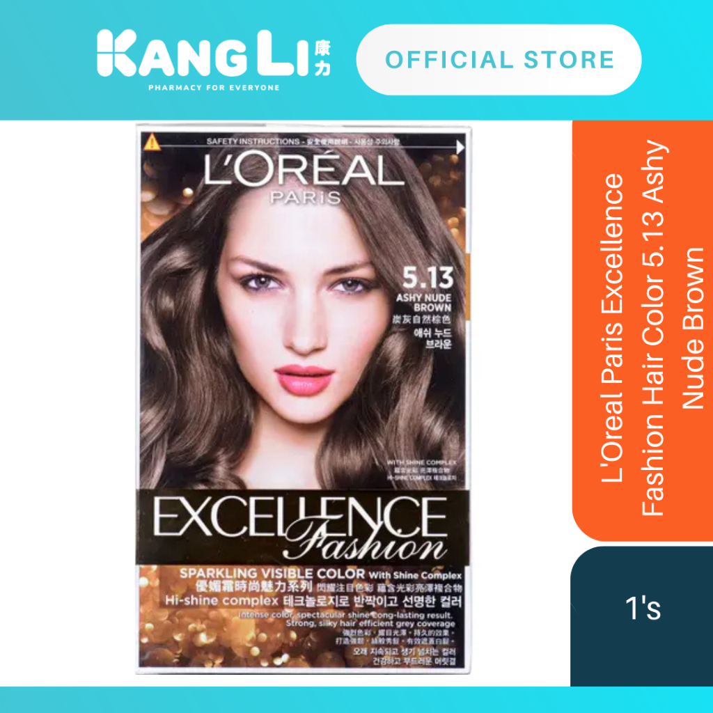 Loreal Excellence Fashion 5.13 Ashy Nude Brown 1 box | Shopee Malaysia