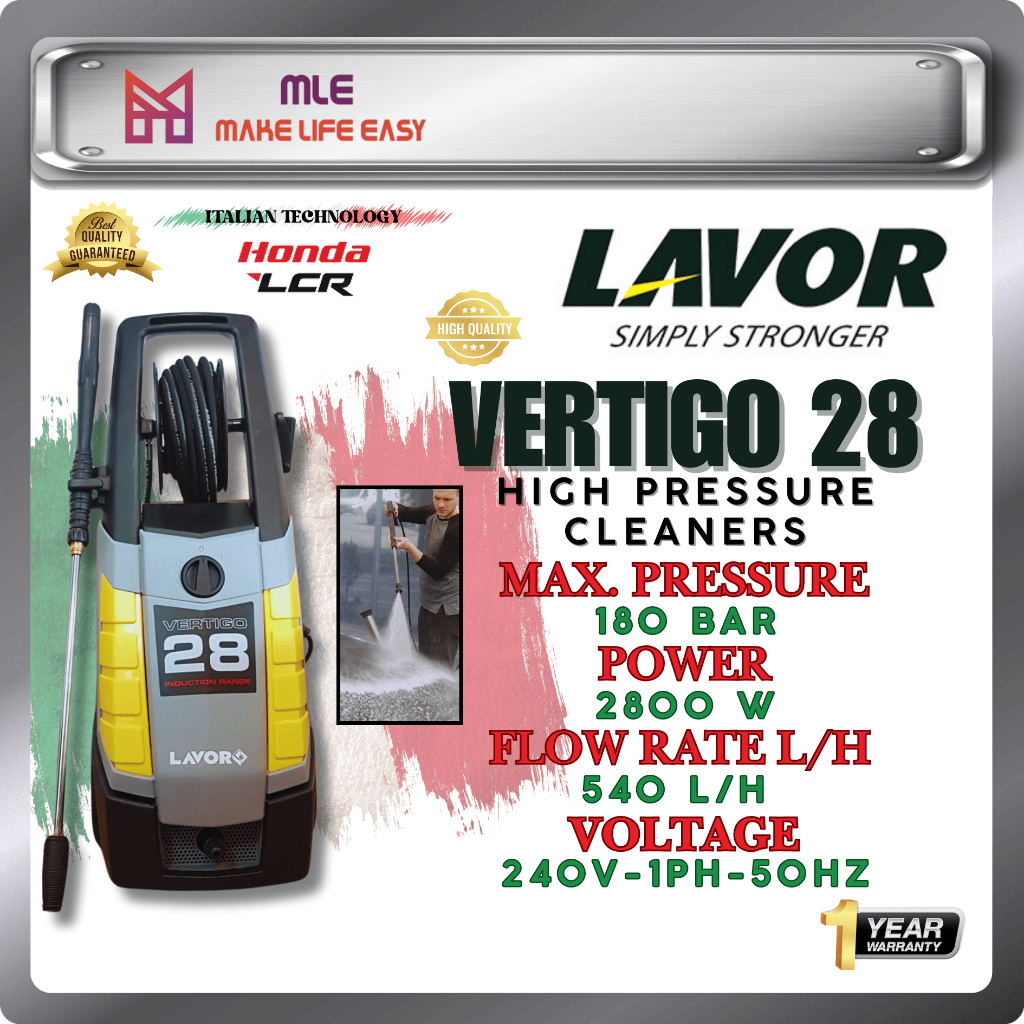 LAVOR VERTIGO 28 Cold water high pressure cleaner with induction motor | Shopee Malaysia