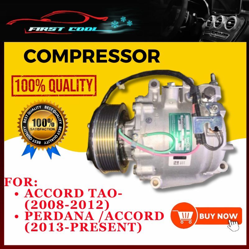 FC 100 % NEW AIRCOND COMPRESSOR ACCORD TAO-(2008-2012) & PERDANA/ACCORD ...