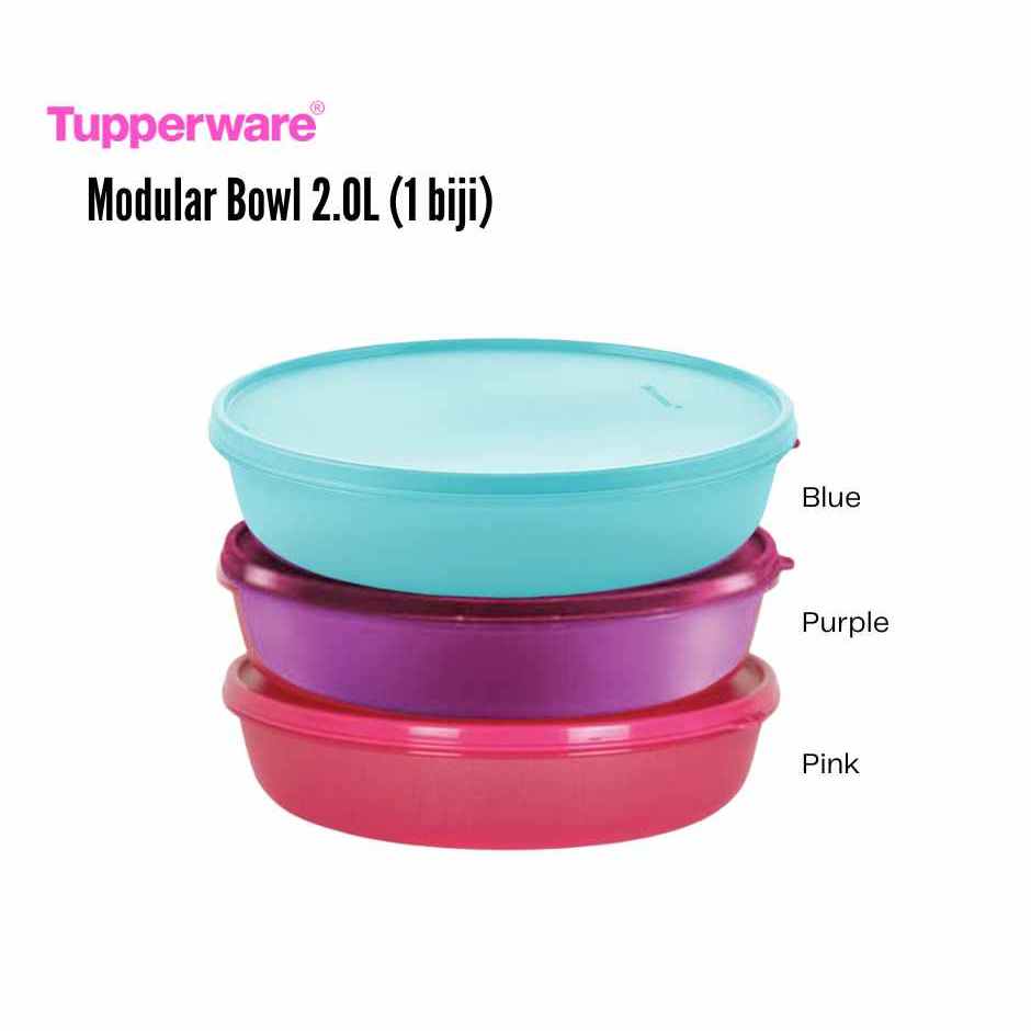 Tupperware Modular Bowl 2L Bekas Makanan Bulat Round Food Container ...