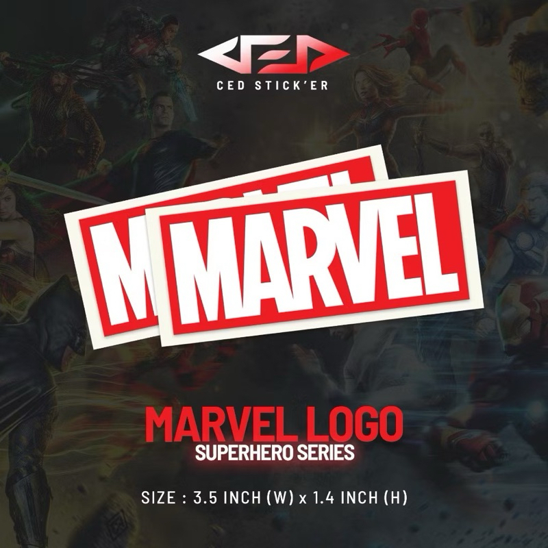 MARVEL LOGO STICKER | SUPERHERO SERIES | Shopee Malaysia