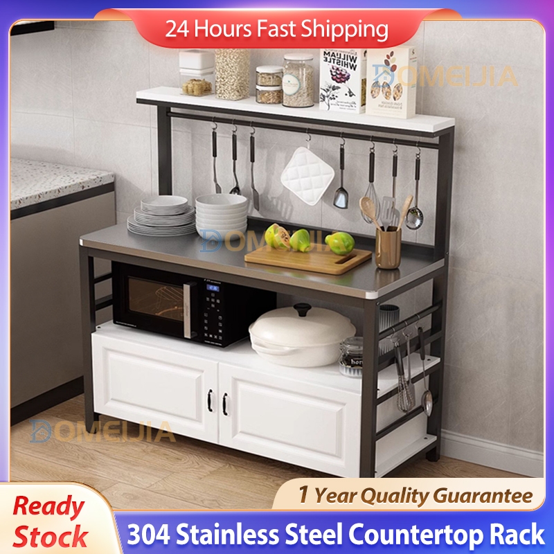 [READY STOCK] Kitchen floor-standing stainless steel storage rack ...