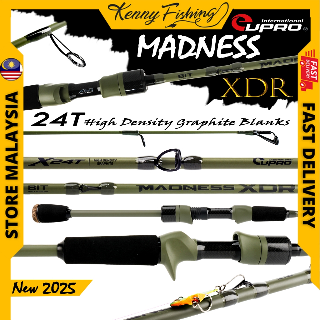 EUPRO MADNESS XDR SPINNING AND CASTING FISHING ROD TWO PIECE | Shopee ...