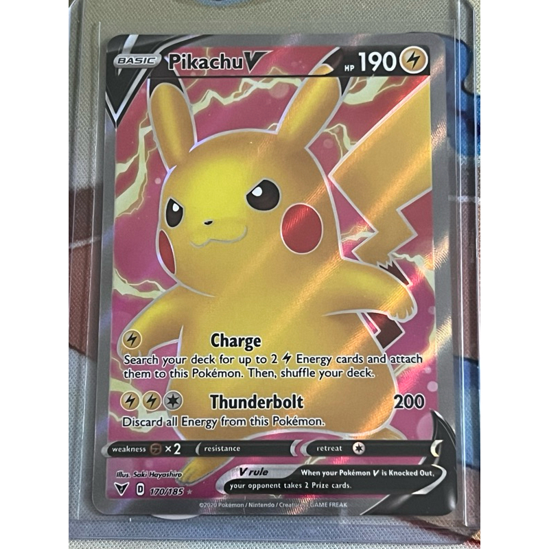 Pokemon TCG SS04 Vivid Voltage - Pikachu V - 170/185 - Full Art Ultra ...