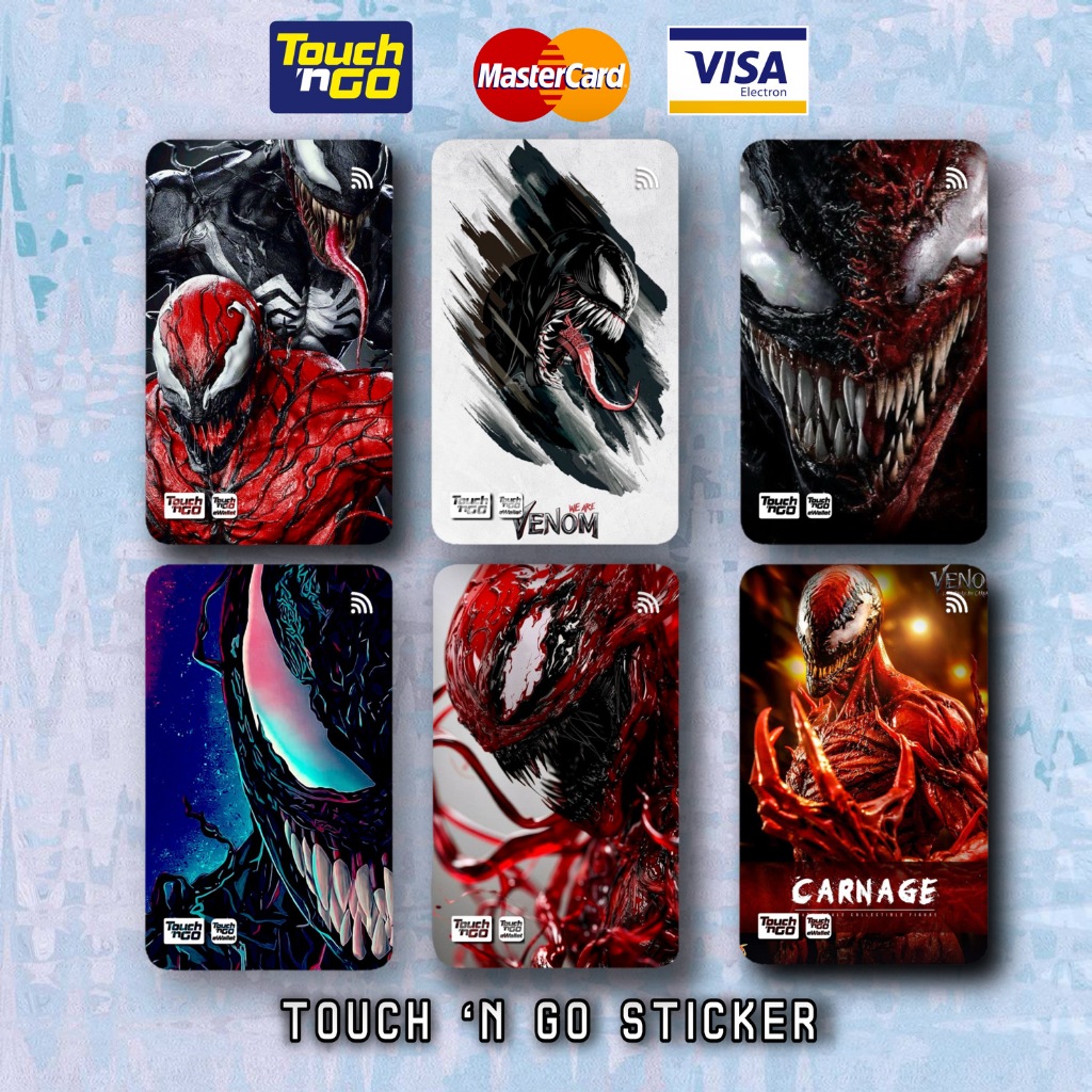 ( VENOM Series ) Touch n Go Card Sticker Cover TNG / MASTER / VISA ...