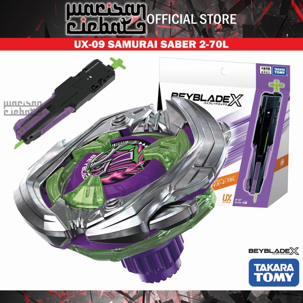 Takara Tomy Beyblade X UX-09 Starter Samurai Saber 2-70L | Shopee Malaysia