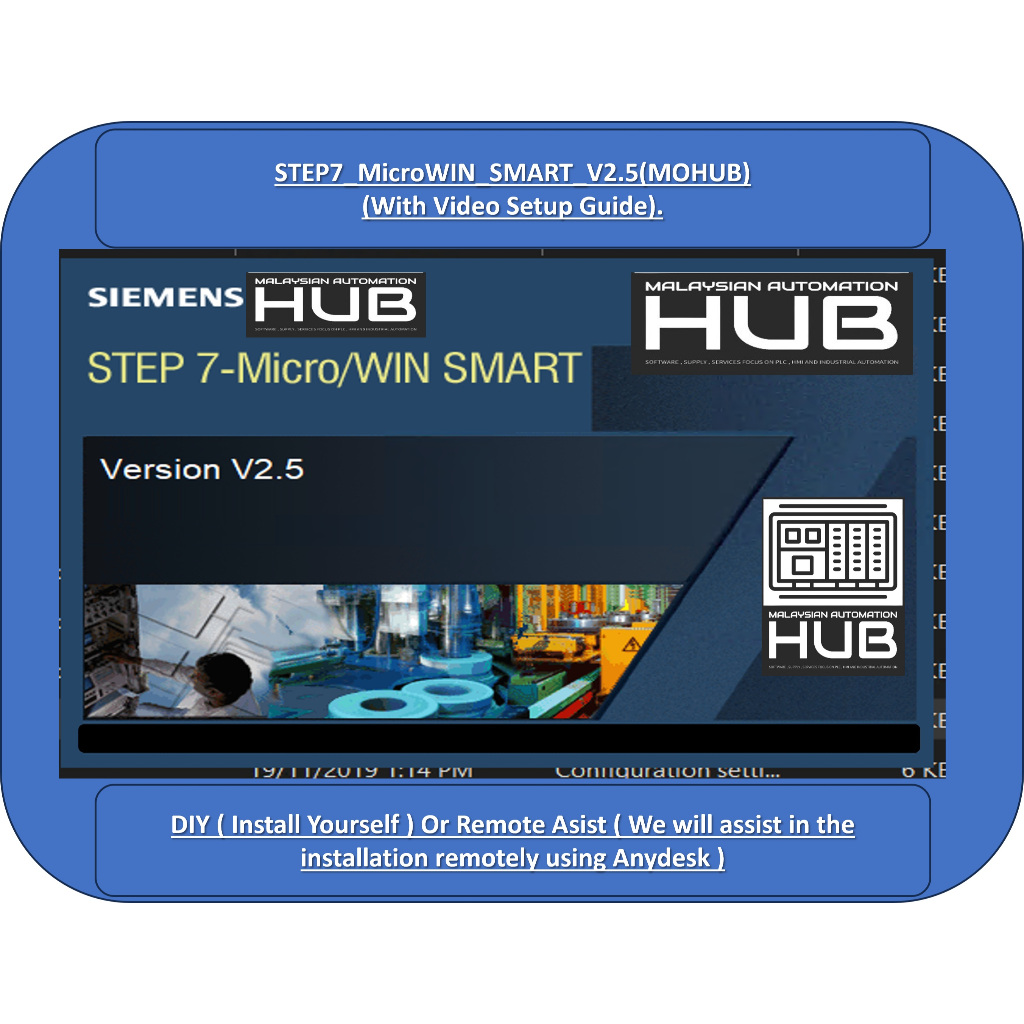 STEP7_MicroWIN_SMART_V2.5(MOHUB) (With Video Setup Guide). | Shopee Malaysia