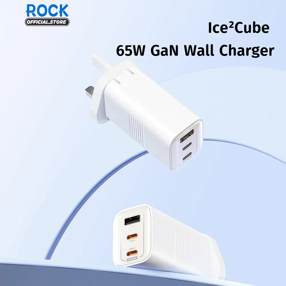 ROCK GaN PPS Fast Charge Compact Ice Cube Travel Adapter/ Charger For ...