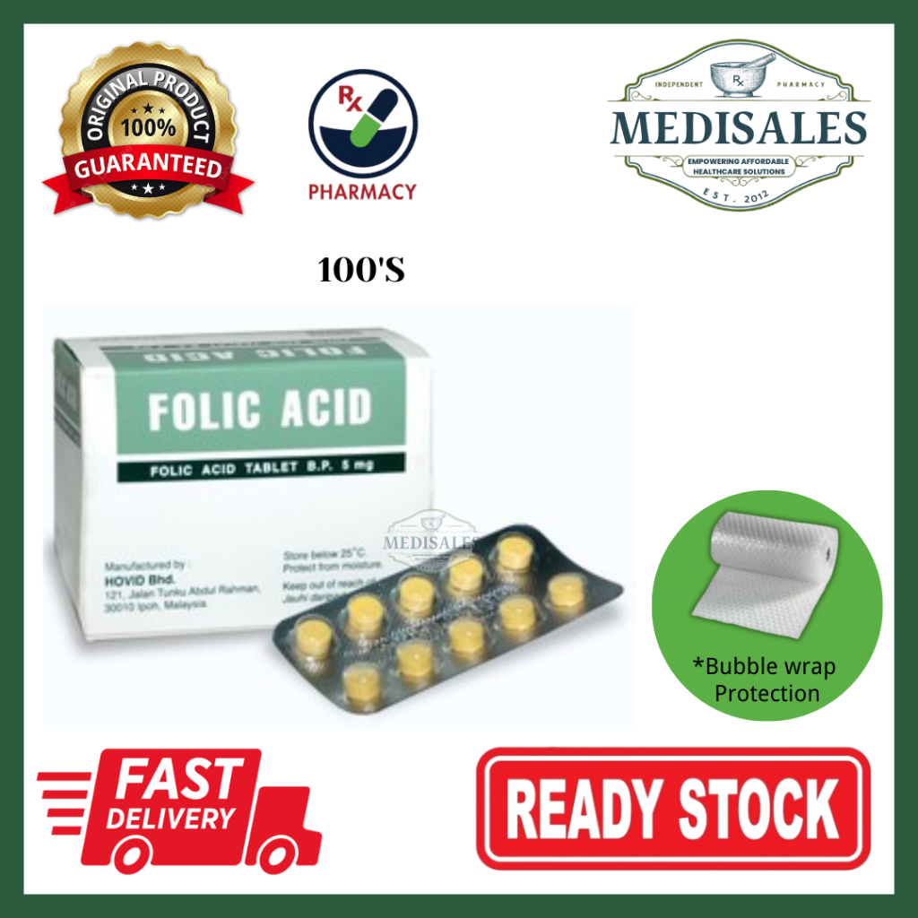 (1 BOX) HOVID FOLIC ACID 5MG 100'S (EXP 04/2027) | Shopee Malaysia