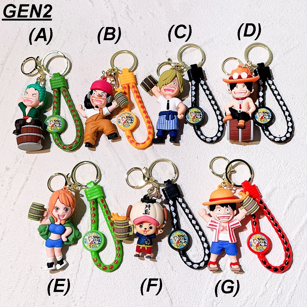 One Piece Japanese Anime Key Chain Cute Gift Key Ring Key Holder Gen 2 ...