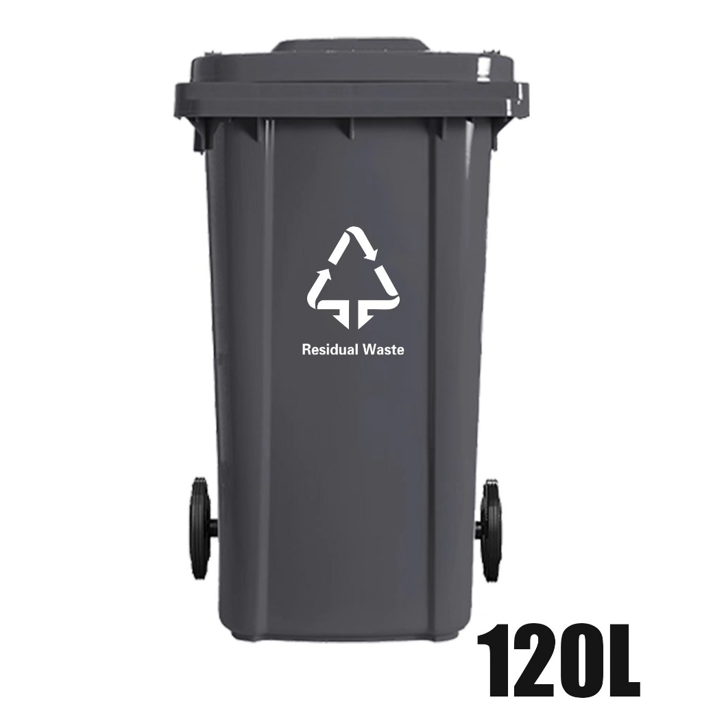 Large outdoor household garbage can with cover outdoor 30/50/ 100/120 ...