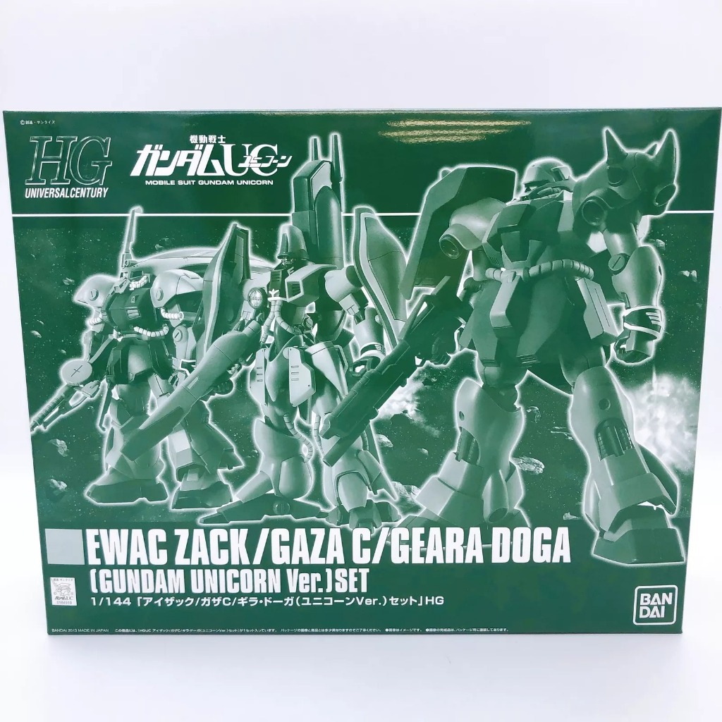 BANDAI HG 1/144 EWAC ZACK / GAZA C / GEARA DOGA / Set Gundam Unicorn ...