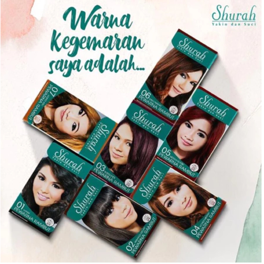 Shurah Pewarna Rambut (HALAL) Dengan Pelindungi UV / Hair Color (NEW ...