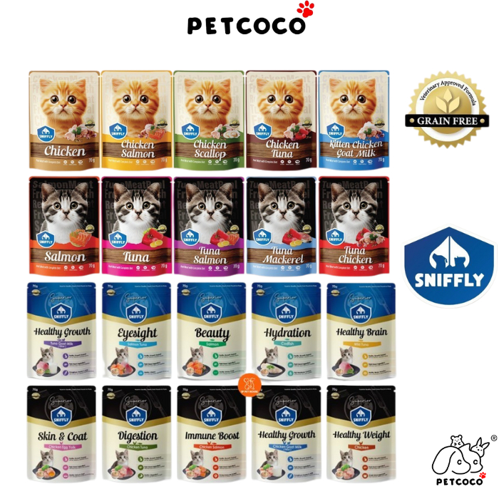 Sniffly Real Meat With Complete Diet Cat Wet Pouch 70g Catsome Cindy ...