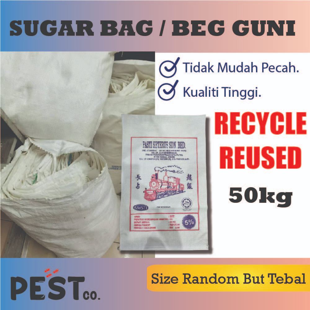 1PC Gunny Bag Used Beg Guni Besar (50KG)/Recycle Sugar Bag/Bag Gula/Beg ...