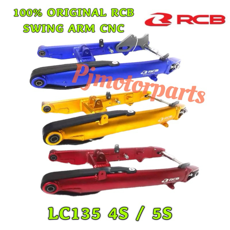 YAMAHA LC135 4S 5S ( 100% ORIGINAL RCB ) PNP SWING ARM CNC ALLOY + BRACKET / RACING SWINGARM ...