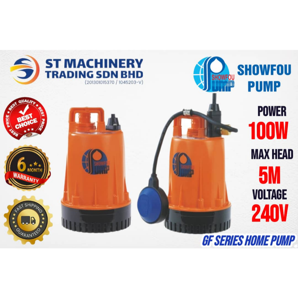 SHOWFOU GOLDFISH GF-100N (MANUAL) / GFA-100N (AUTO) 1" SUBMERSIBLE PUMP ...