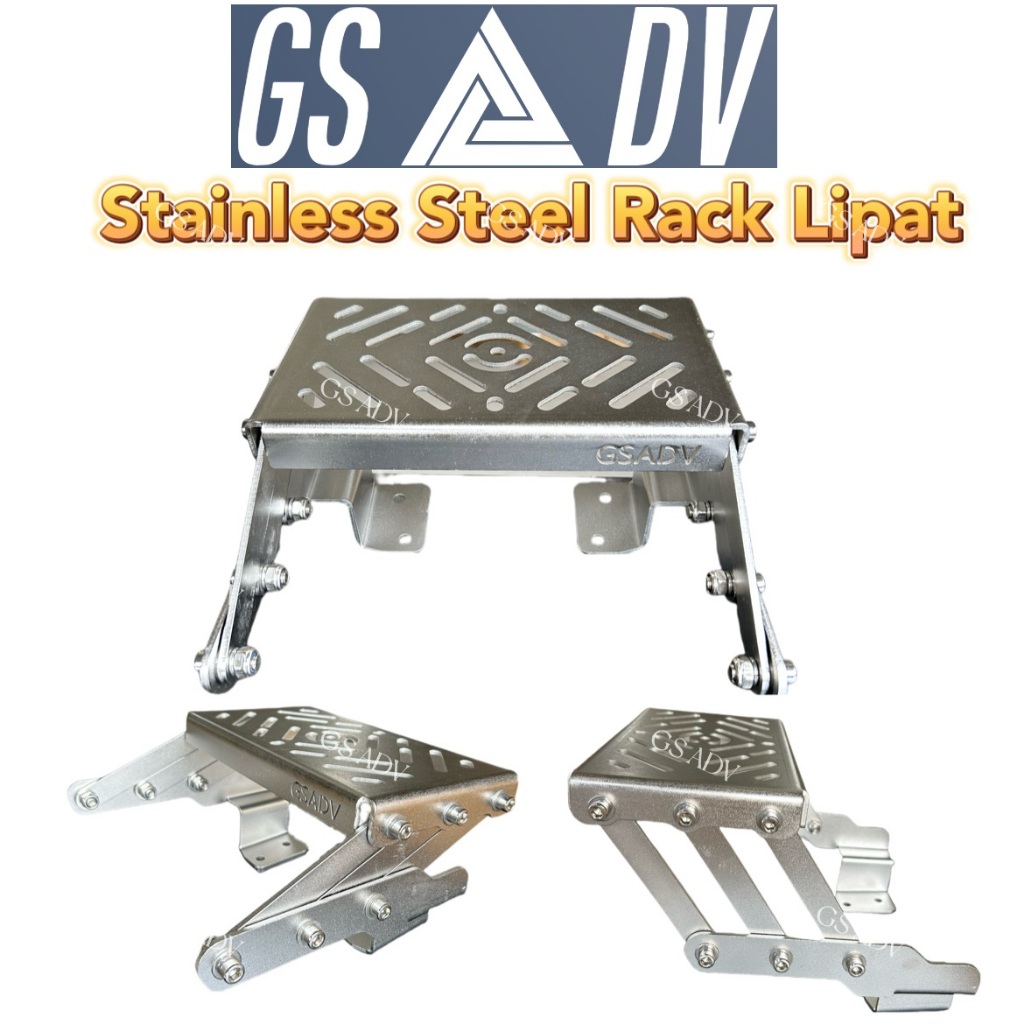 GSADV Rak Lipat Stainless Steel Yamaha Y15 Y16 Motor Box Petak Chrome ...