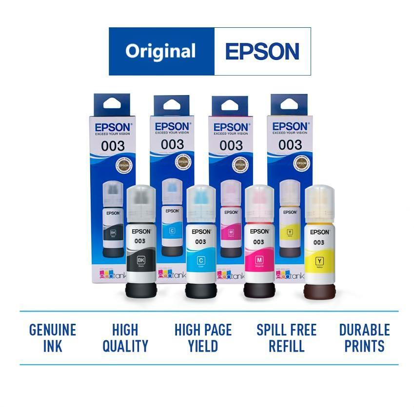 ORIGINAL EPSON 003 T003 FOR PRINTER l3210 l3250 l3256 L1110 / L3100 ...