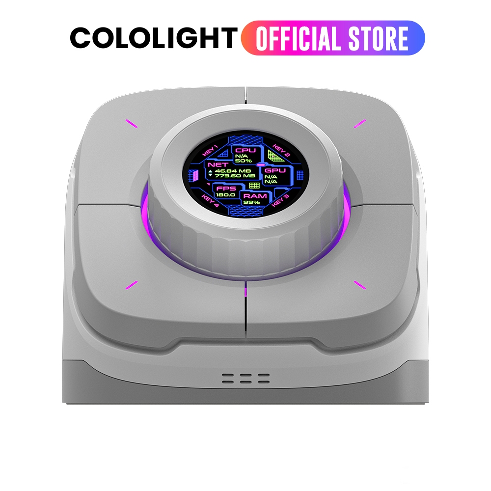 COLOLIGHT COLO PLAY White Cyberpunk Desktop Controller Clock PC ...