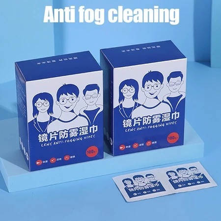 Anti-fog Wipes Disposable Eyewear Cloth Lens 100 Pieces/box Anti Kabus ...