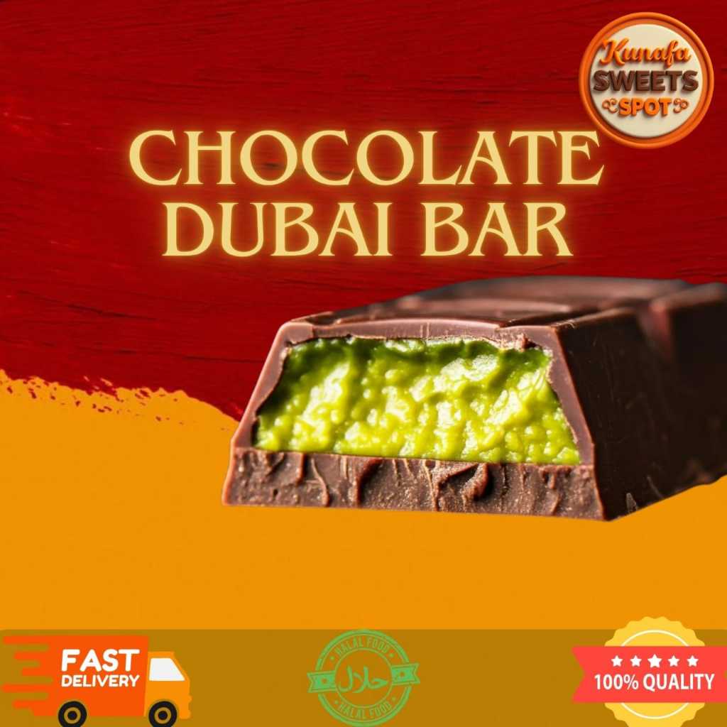 Dubai Chocolate - Kunafa Chocolate Bar - Coklat Bar - Viral Chocolate ...