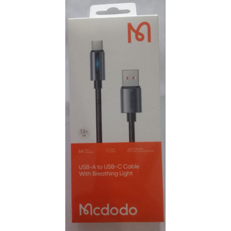 Mcdodo(CA-518)USB-A to USB-C Cable With Breathing Light | Shopee Malaysia