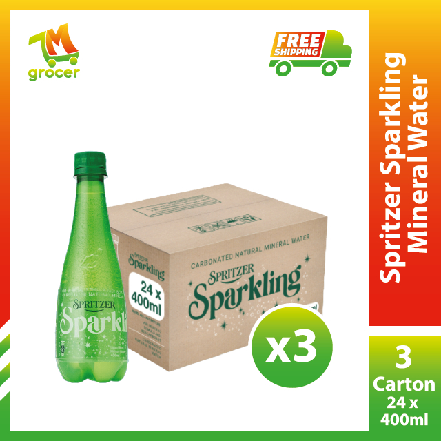 Spritzer Air Mineral Berkarbonat (400ml x 24) x 3 Karton | Shopee Malaysia