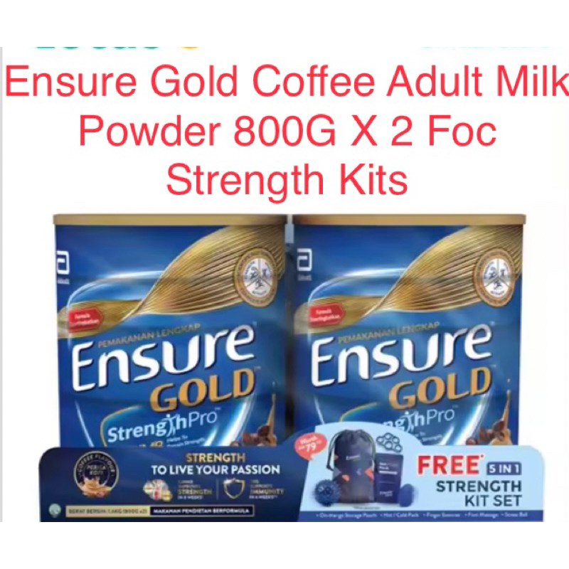 Ensure Gold Coffee Adult Milk Powder 800G X 2 Foc Strength Kits ...