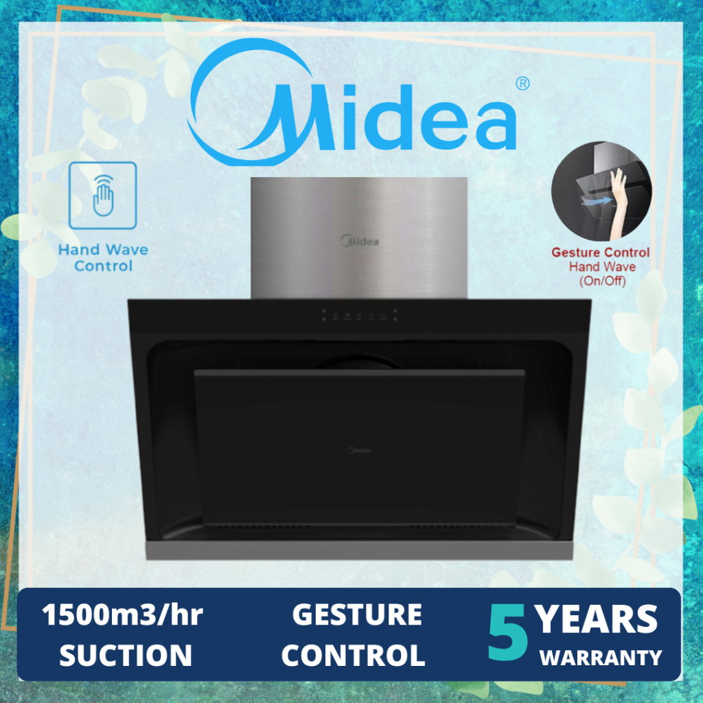 Midea Cooker Hood 1500m³/hr Penyedup Asap MCH-90J52 / MCH-90B88 ...
