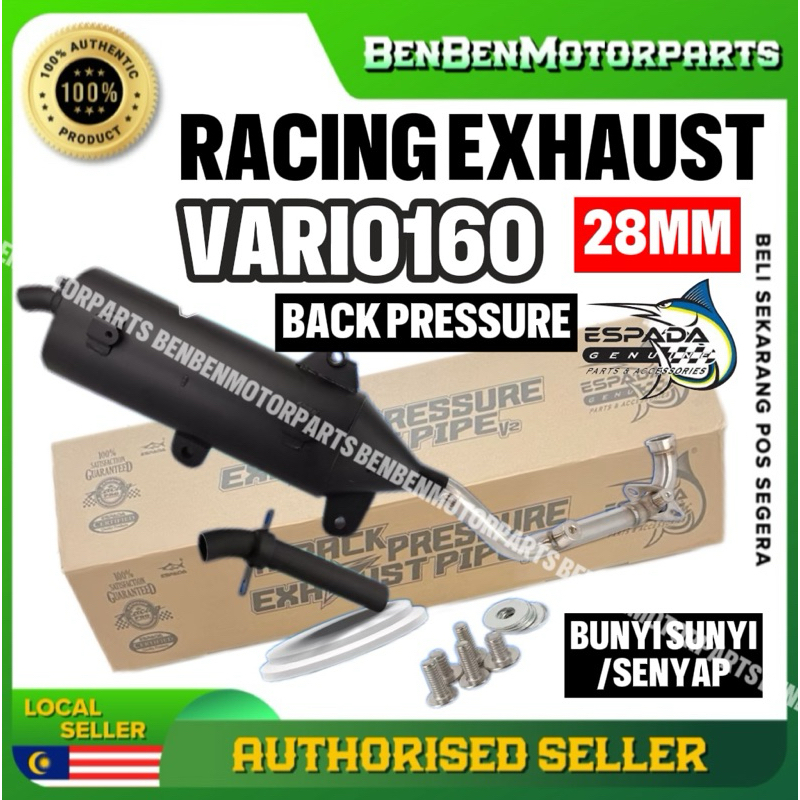 HONDA VARIO160 VARIO 160 RACING EXHAUST PIPE 28MM BACK PRESSURE PIPE ...