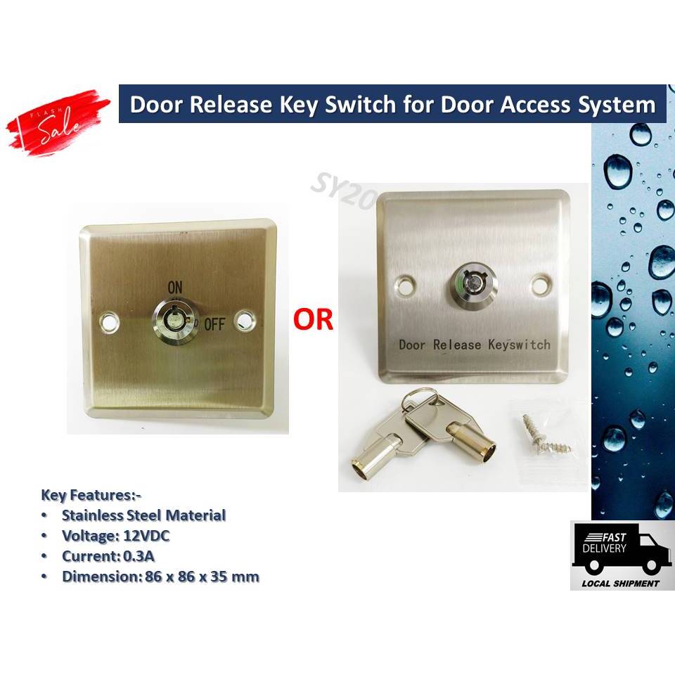Door Release Key Switch (Bypass Key Switch) for Door Access System ...